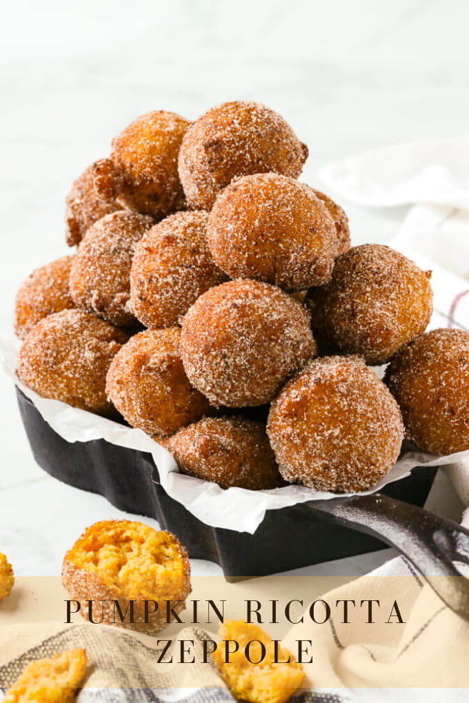 Pumpkin Ricotta Zeppole (Italian Doughnuts) - Marisa's Italian Kitchen