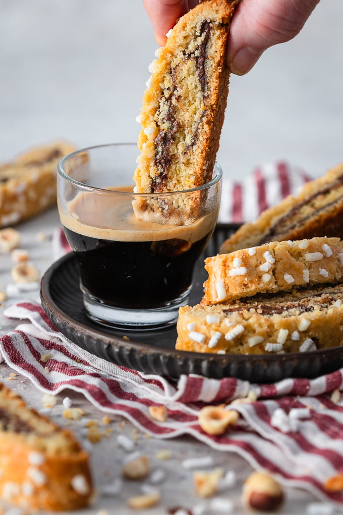 Biscottti with Nutella and Hazelnuts - Marisa's Italian Kitchen